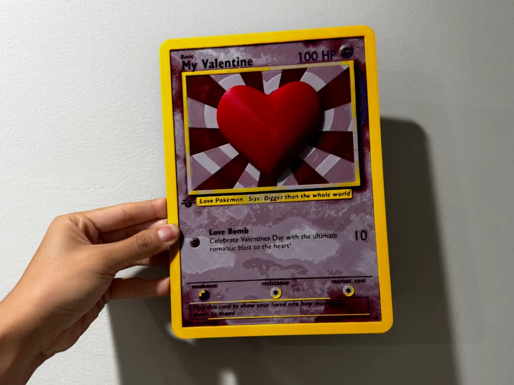 Oversized Valentines Day Pokemon Card by cyanidesugar - MakerWorld