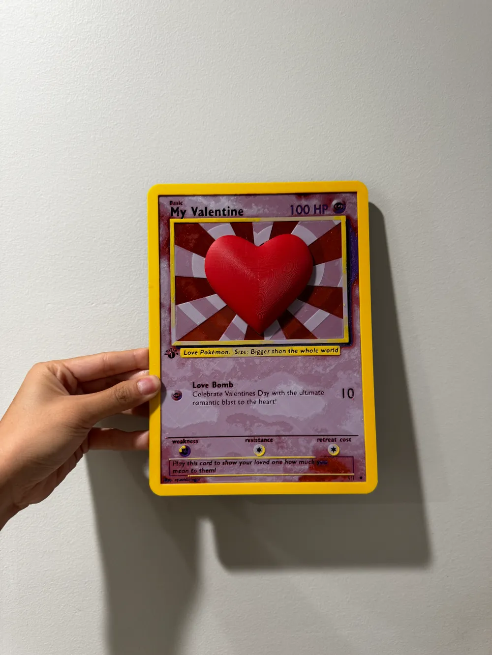 Oversized Valentines Day Pokemon Card by cyanidesugar - MakerWorld
