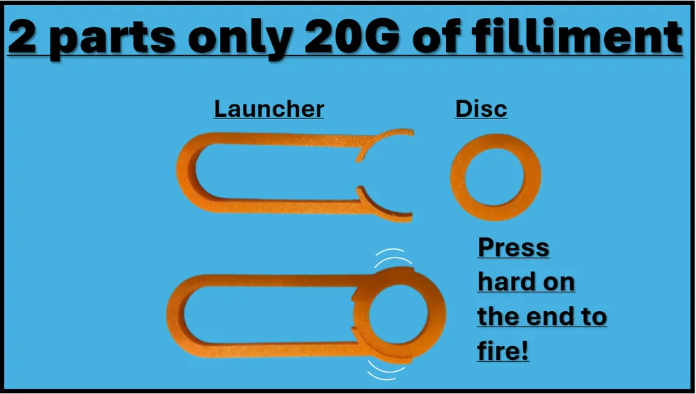 Disc launcher (15M Range only 20G) by PolyNovaMakerWorld: Download Free ...