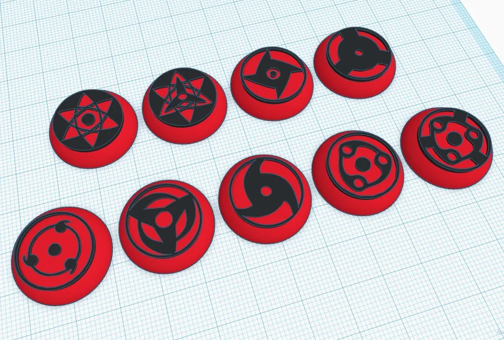 3D Disc for A1/ A1 Mini - "Sharingans" (Naruto) Remixed by BS 3DPrint ...