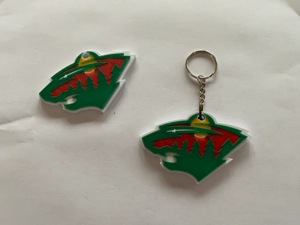 Minnesota Wild Keychain by Ollie - MakerWorld