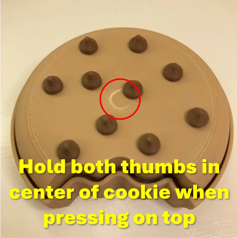 Chocolate Chip Cookie Clicker Fidget Toy - Free 3D Print Model - MakerWorld