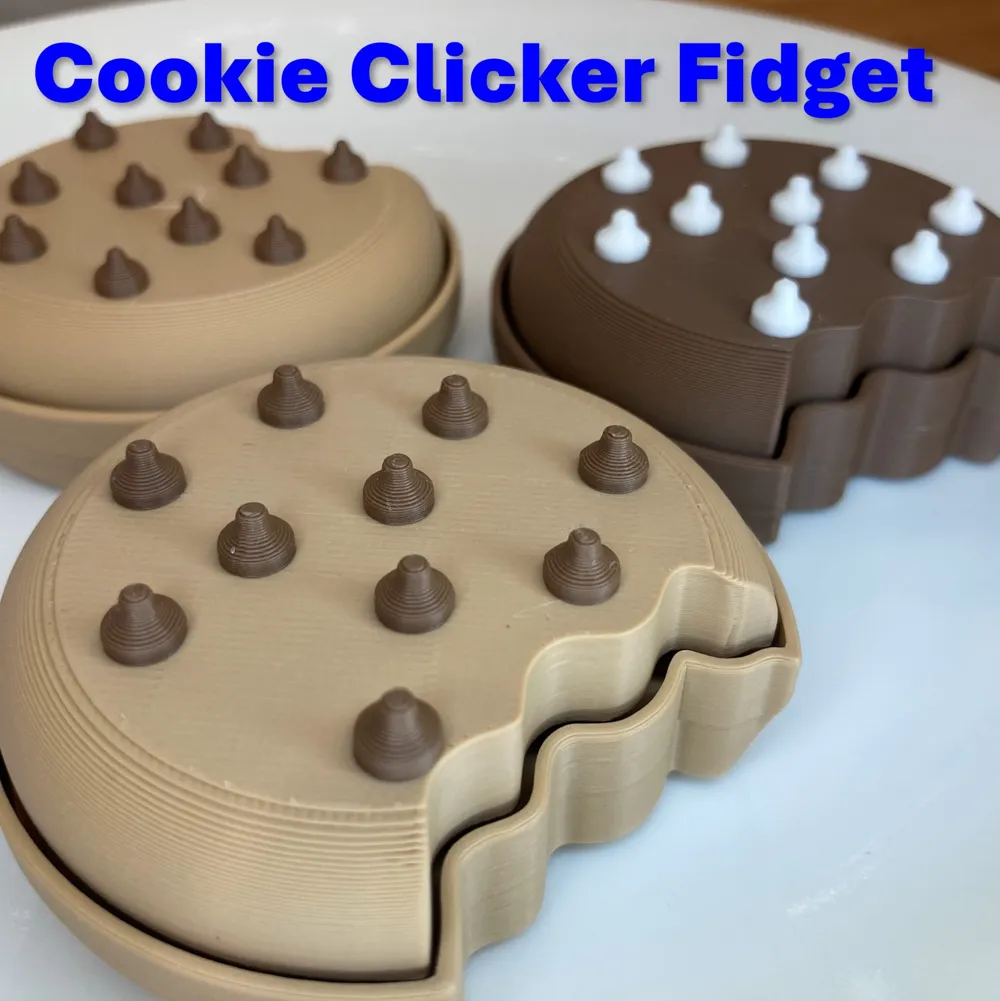 Chocolate Chip Cookie Clicker Fidget Toy - Free 3D Print Model - MakerWorld
