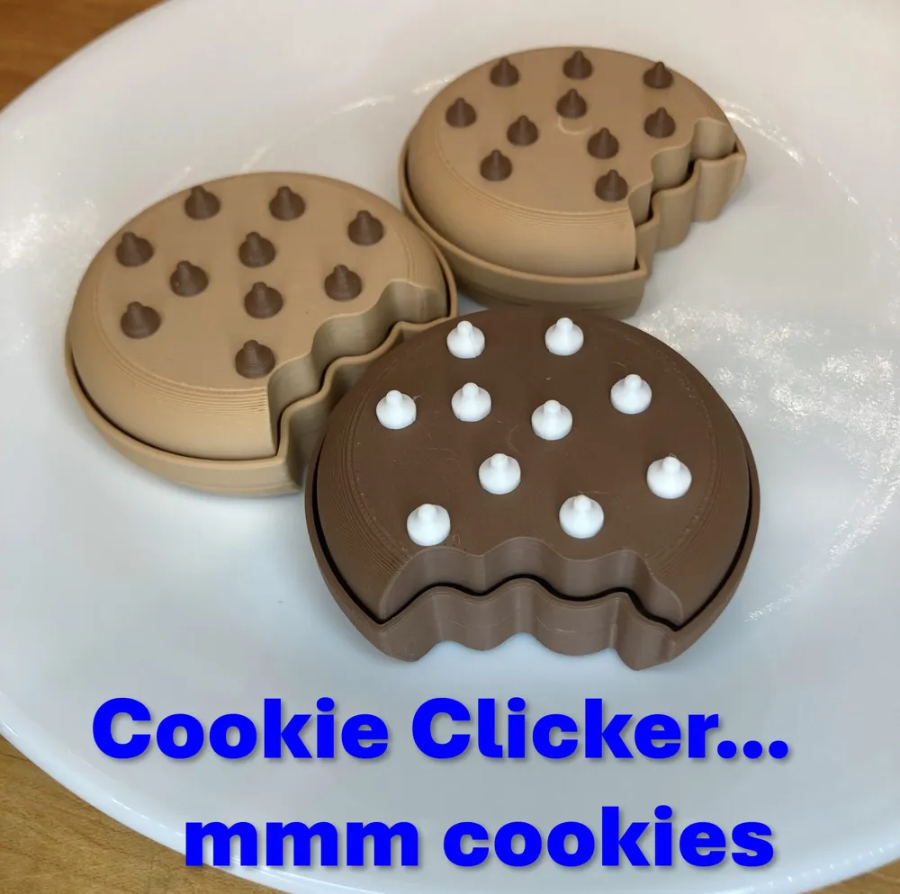 Chocolate Chip Cookie Clicker Fidget Toy - Free 3D Print Model - MakerWorld
