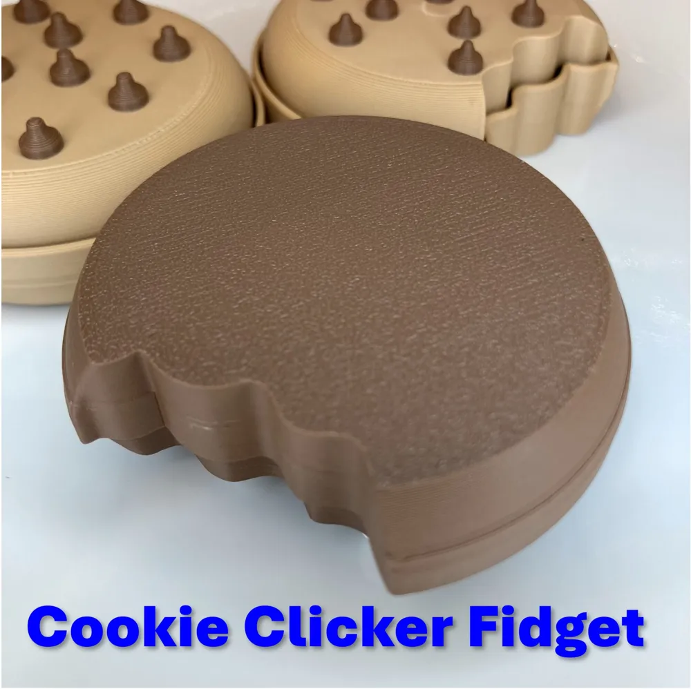 Chocolate Chip Cookie Clicker Fidget Toy - Free 3D Print Model - MakerWorld