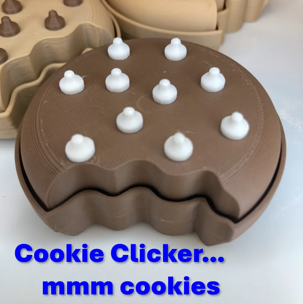 Chocolate Chip Cookie Clicker Fidget Toy by SpacedOut MakerWorld: Download Free 3D Models
