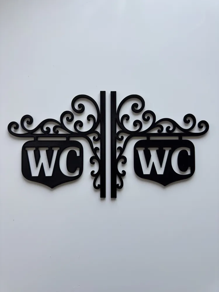 WC Toilet Door Sign - Free 3D Print Model - MakerWorld
