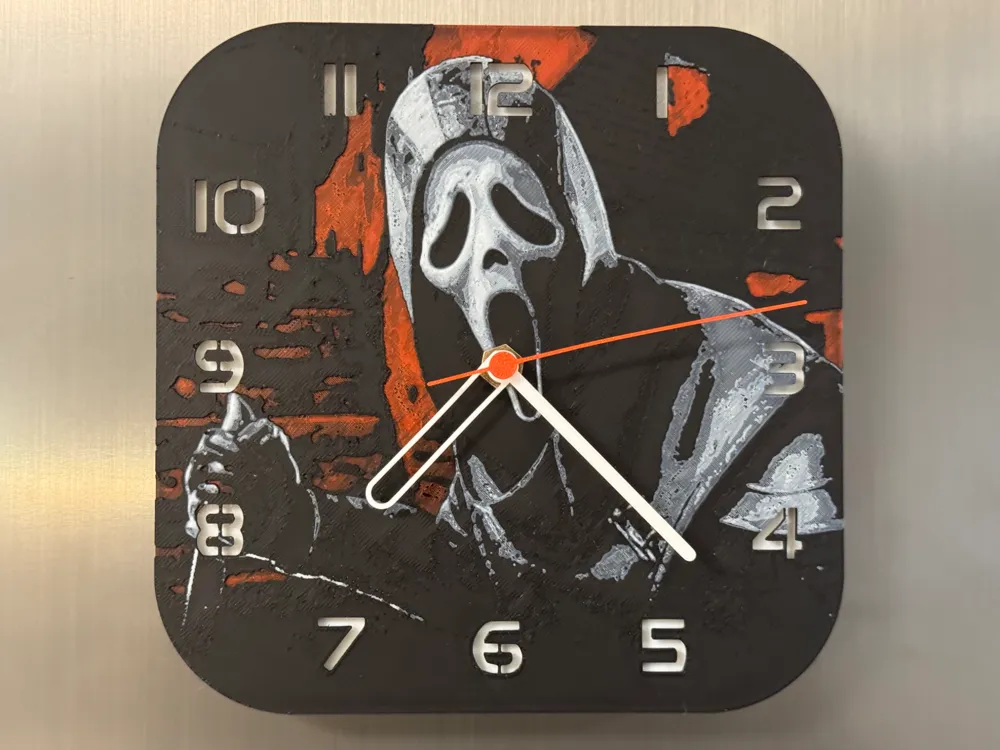 wall / desk clock Ghost Face by cP3D MakerWorld: Download Free 3D Models