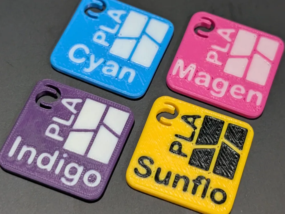 Swatches with logo material type & color Editable - Free 3D Print Model ...