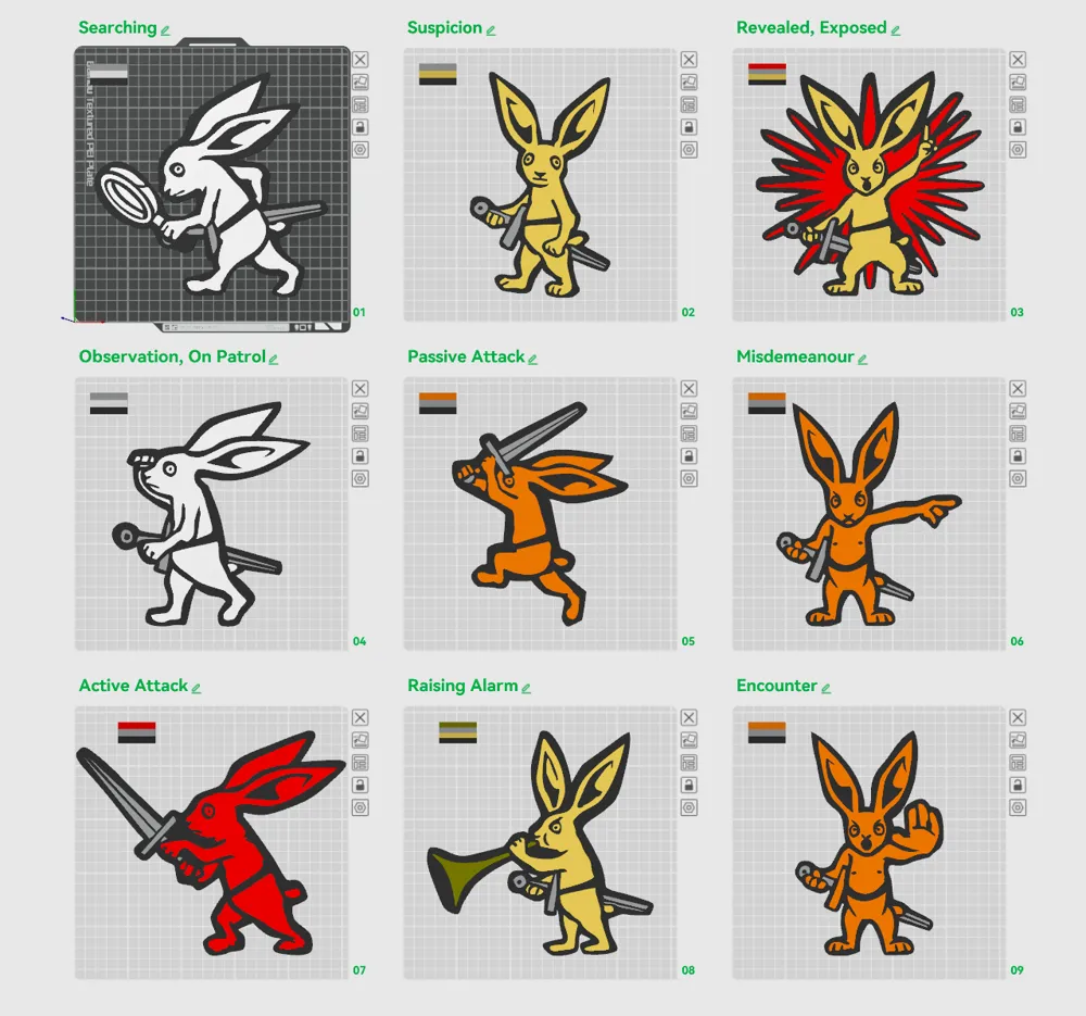 KCD2 Hare Behavior Indicators by zombeh - MakerWorld