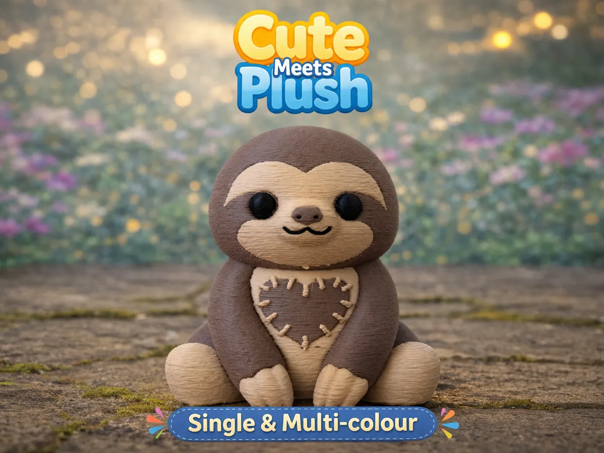 Coco the Sloth - Cute Meets Plush - Free 3D Print Model - MakerWorld