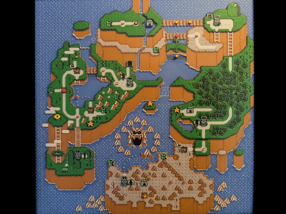 SNES Super Mario World Map - Free 3D Print Model - MakerWorld