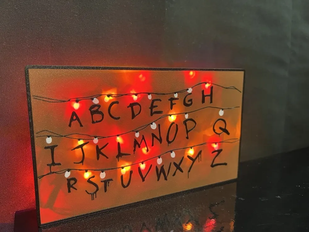 Stranger Things LightBox - light blink multicolor - Free 3D Print Model ...