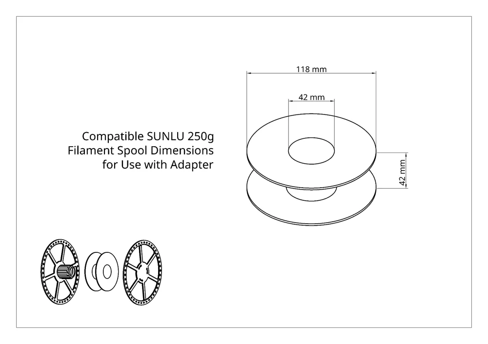 SUNLU 250g AMS Spool Adapter + Refill version by maglet MakerWorld ...