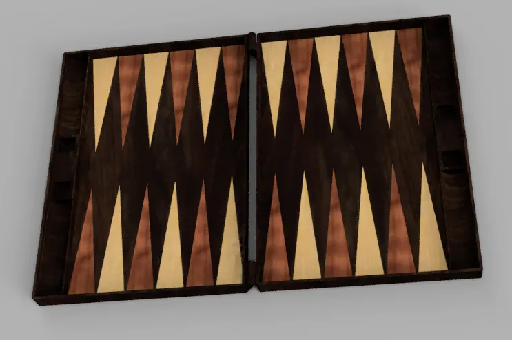 Foldable backgammon set / Foldable Backgammon Set by morpheys666 MakerWorld: Download Free 3D Models