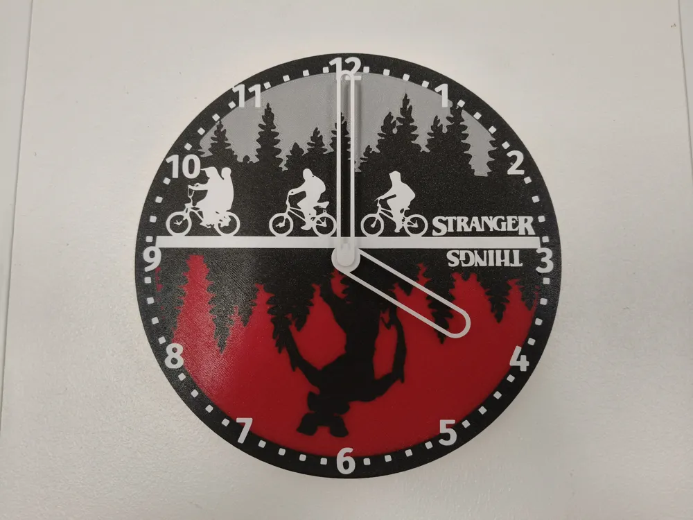 Stranger Things Clock: 2 different models - Free 3D Print Model ...