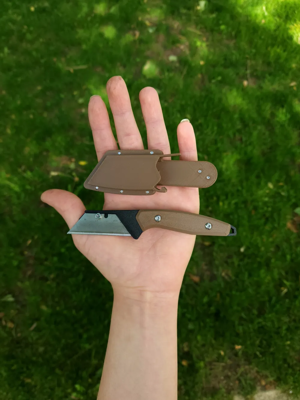 EDC Utility knife, fixed blade with sheath. - Free 3D Print Model ...