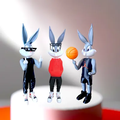 Bugs Bunny Urban Style by Leon3D_DS MakerWorld: Download Free 3D Models