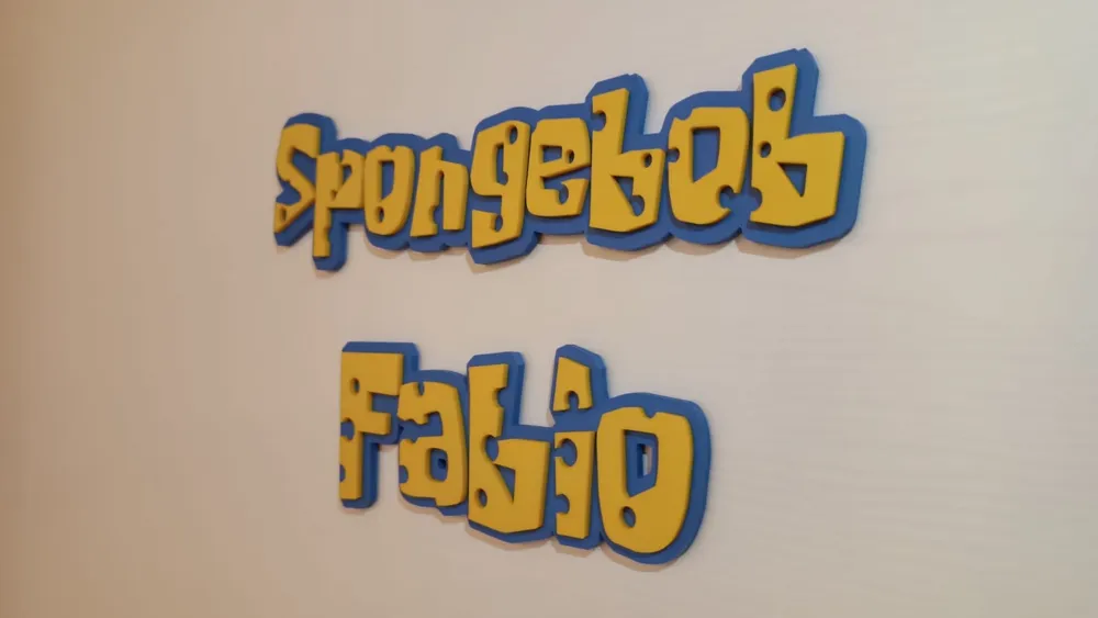 Spongebob Font Customizable - Free 3D Print Model - MakerWorld
