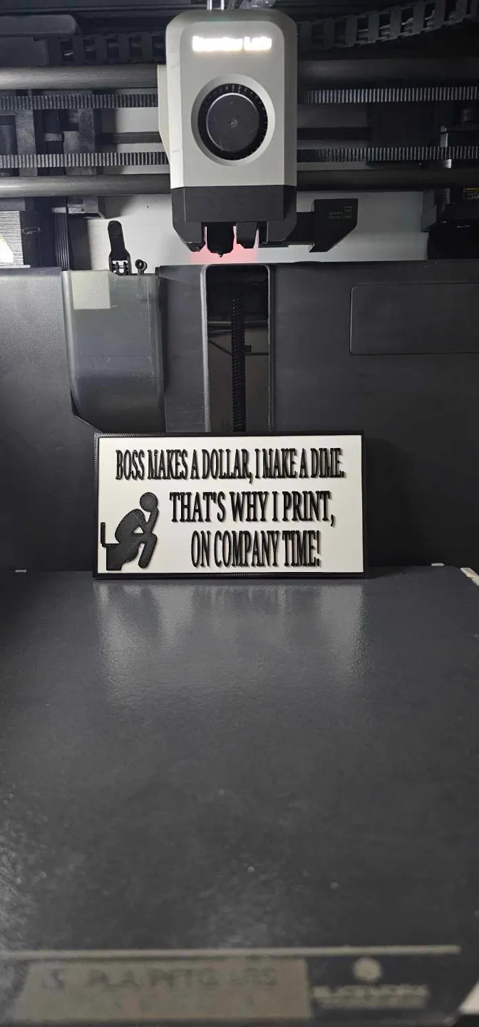 Pooping Sign (Printing On Company Time) by Red Feather Designs - MakerWorld