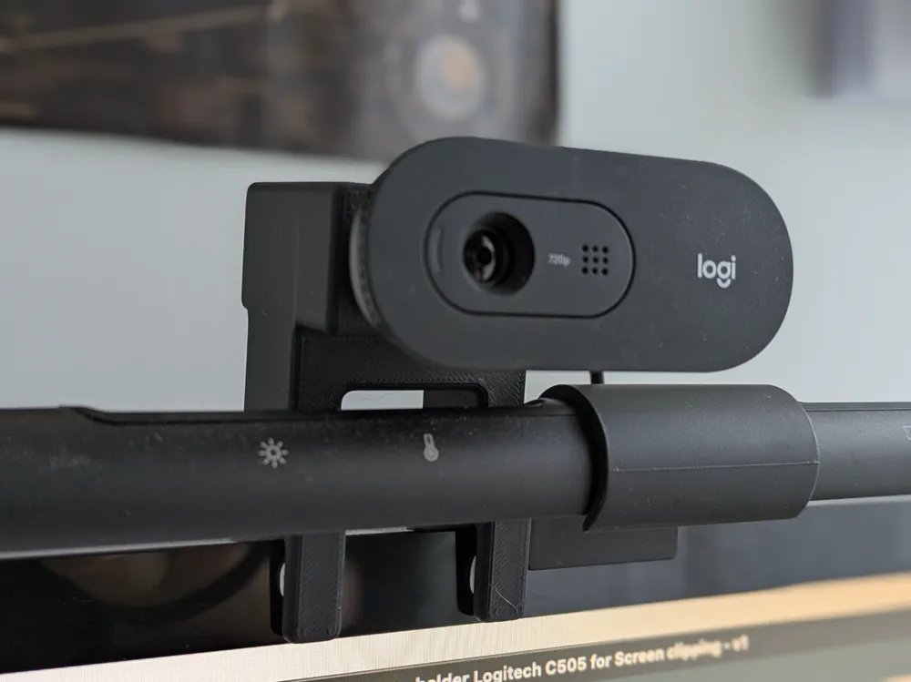 Logitech C505 Monitor Webcam Mount - Free 3D Print Model - MakerWorld