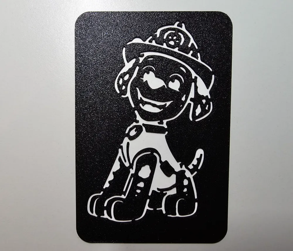 Paw Patrol Spray Stencil Marshall - Free 3D Print Model - MakerWorld
