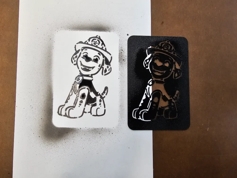 Paw Patrol Spray Stencil Marshall - Free 3D Print Model - MakerWorld