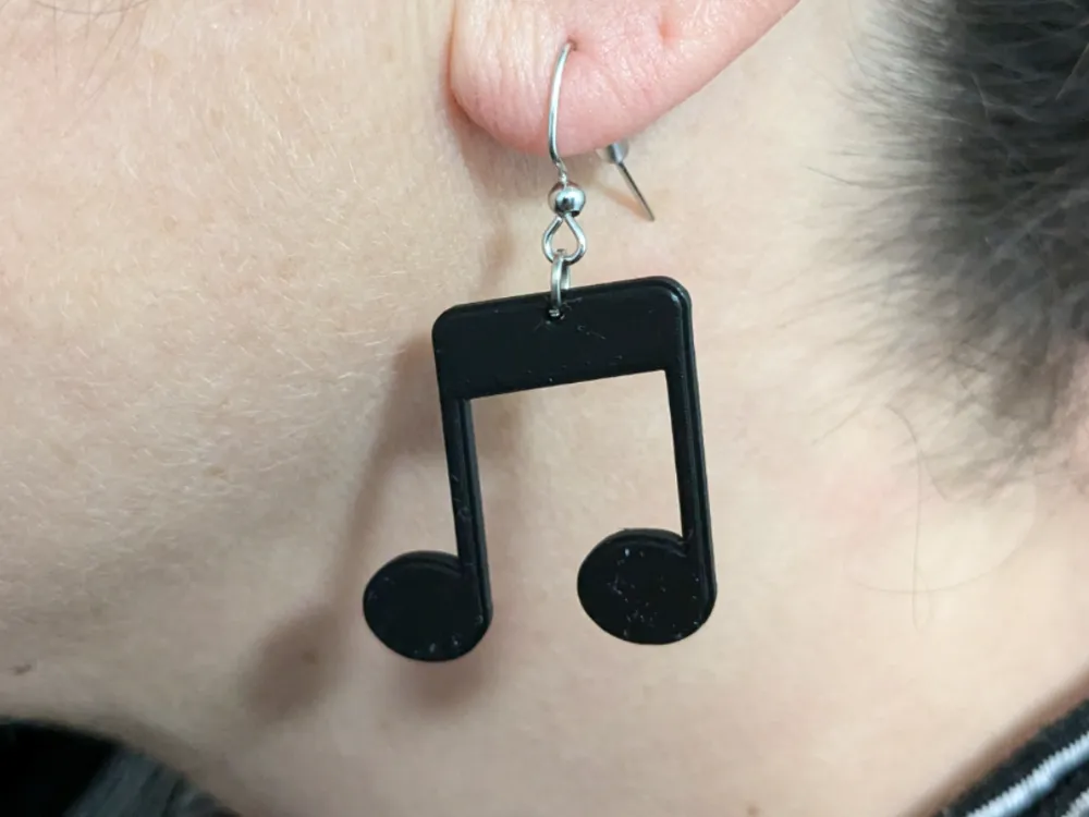 Musical Note Earrings by geoff.pedder - MakerWorld