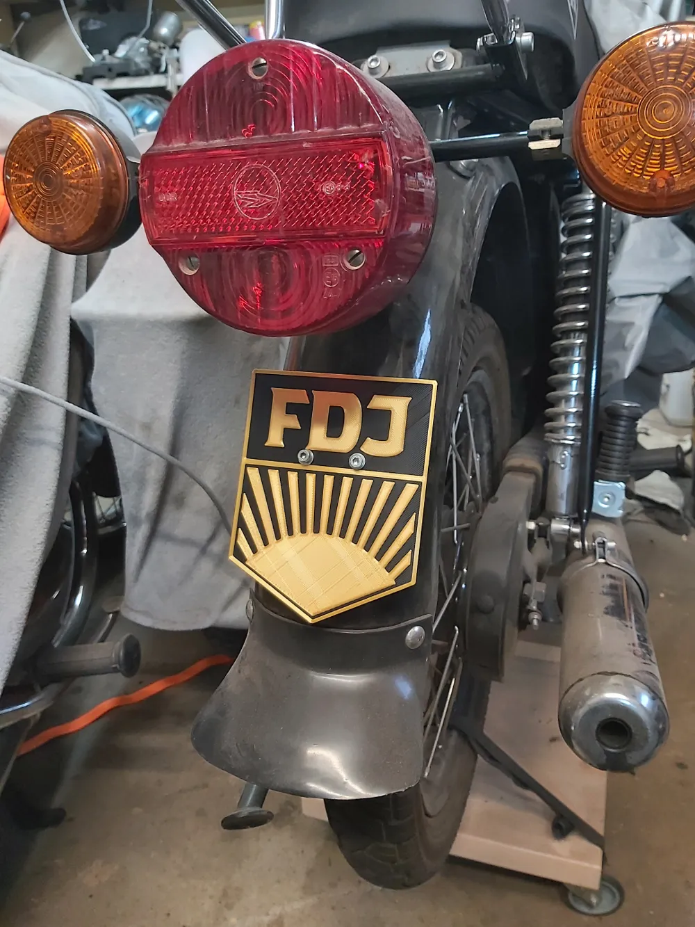 FDJ License Plate, FDJ Number Plate GDR, For Moped by Made in ...