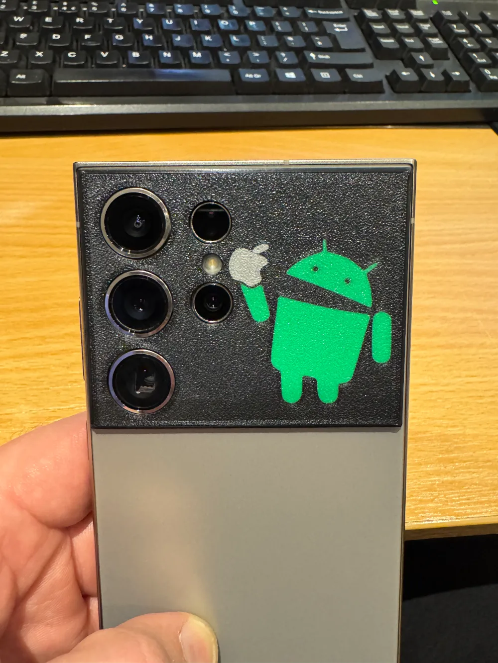 s24 ultra android eating apple camera protector by KENPRINT - MakerWorld