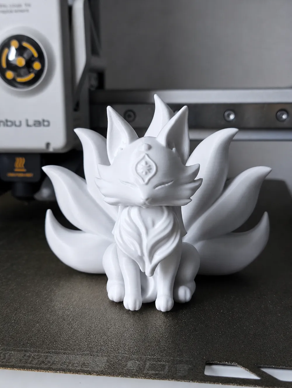 Cute Nine-Tailed Fox Figurine - Free 3D Print Model - MakerWorld