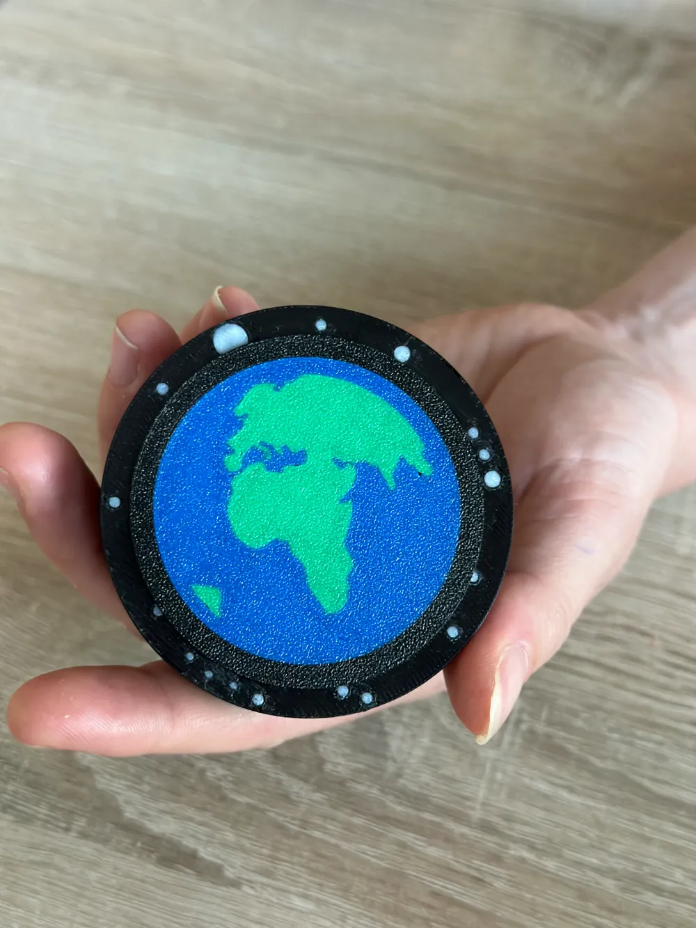 Planet Earth universe fidget spinner clicker by kisik20 - MakerWorld