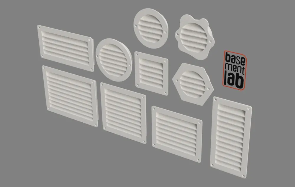 Air Ventilation Grid Collection and Customizable by BasementLAB ...
