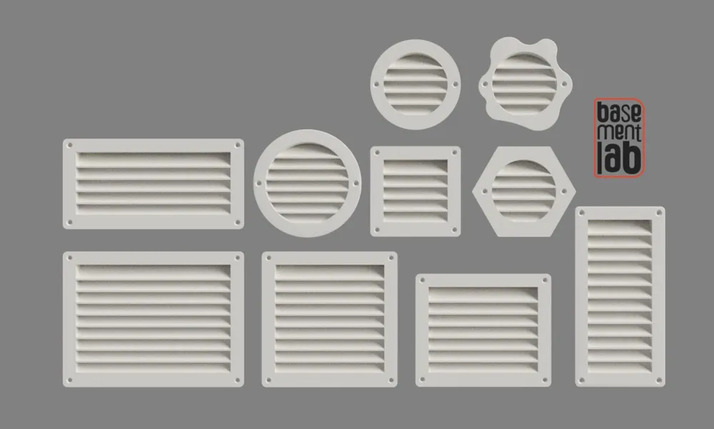 Air Ventilation Grid Collection and Customizable by BasementLAB ...