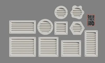 Air Ventilation Grid Collection and Customizable by BasementLAB ...