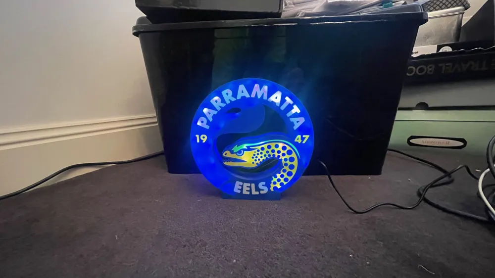 Parramatta Eels Light Box by Naughty985 MakerWorld: Download Free 3D Models