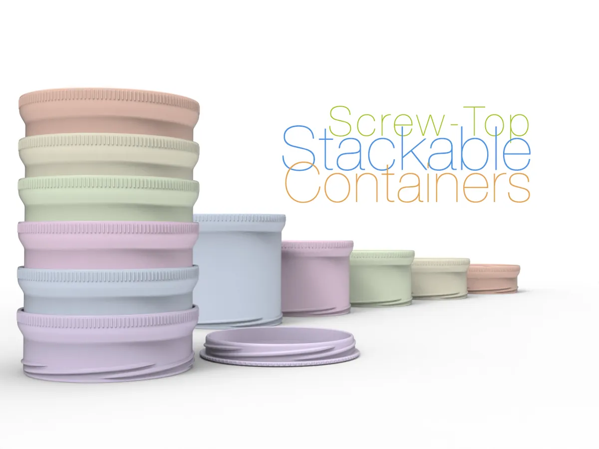 Stackable Screw-Top Containers by Valera Perinski MakerWorld: Download ...