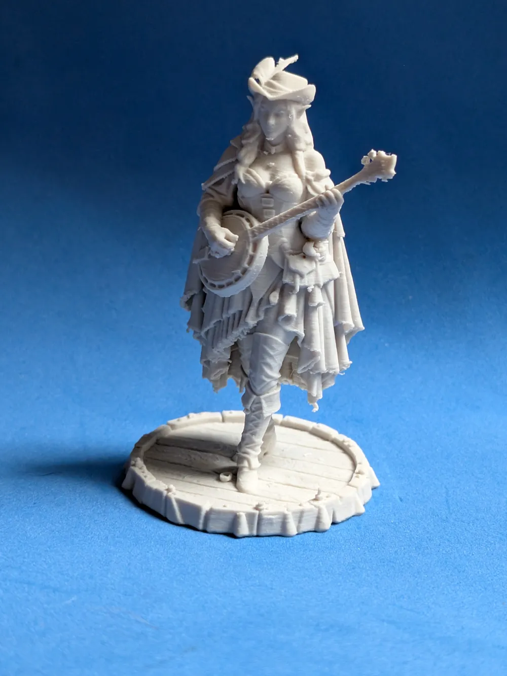 female Elf Bard miniature - Free 3D Print Model - MakerWorld