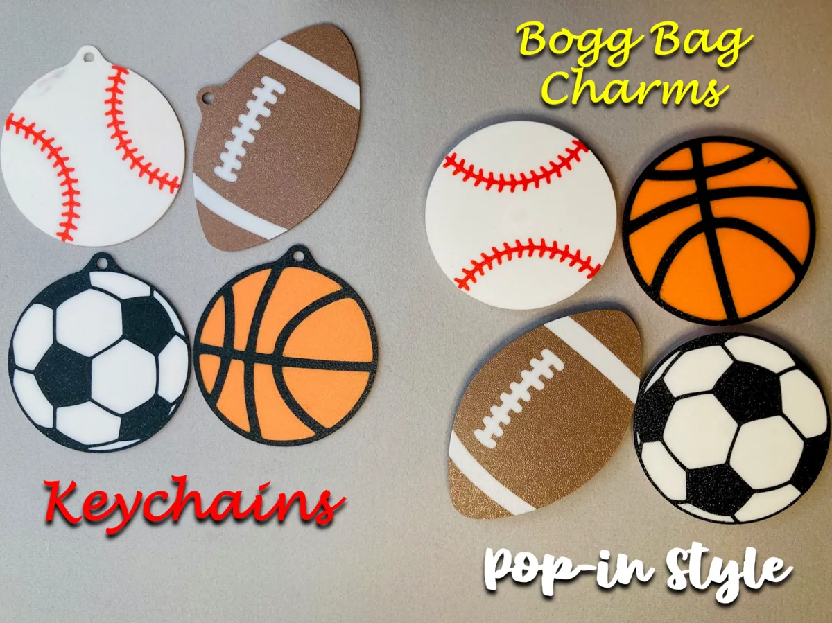 Bogg Bag Charm Sports Balls and Keychains - Free 3D Print Model ...