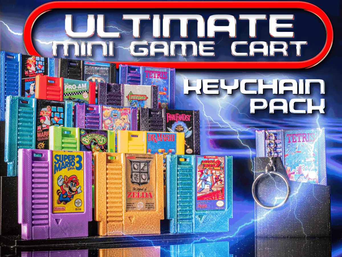 Ultimate Mini NES Game Cart Keychain Pack - Free 3D Print Model ...