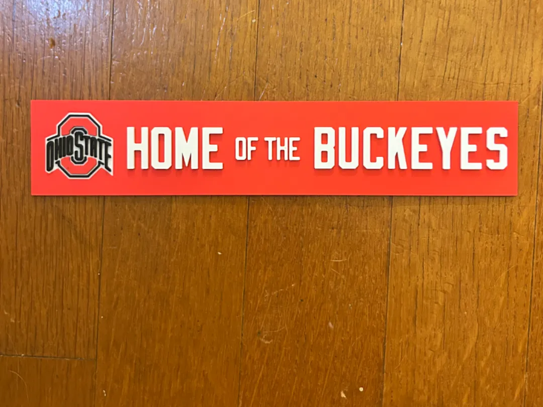 Home of the Buckeyes – Ohio Stadium Tunnel Sign - Free 3D Print Model ...