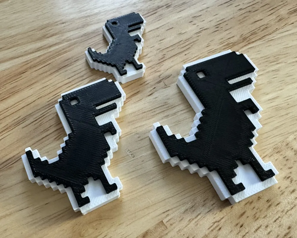 Offline T-Rex (Google Dinosaur Game) Fridge Magnet by 8-Bit Prints ...