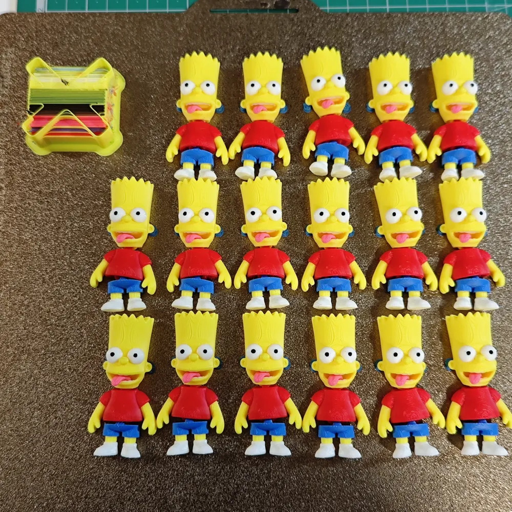 Bart Simpson Mini Flexi Keychain - Free 3D Print Model - MakerWorld