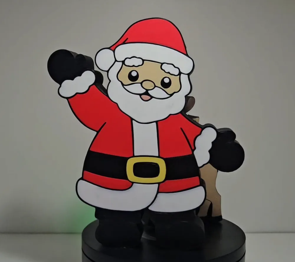 Santa and Rudolph - Free 3D Print Model - MakerWorld
