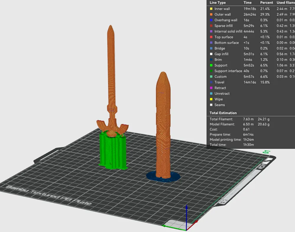 Mini Master Sword Desk Toy by Potato_Cat_512 MakerWorld: Download Free ...