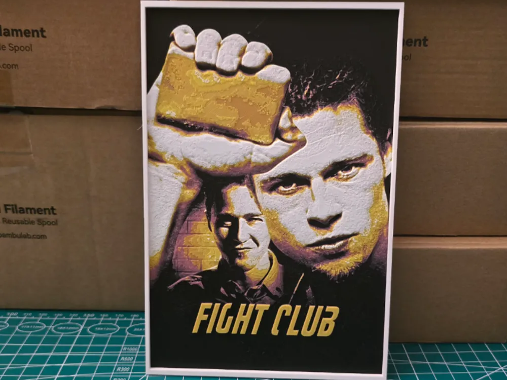 Fight Club Movie Poster - Hueforge Art by Lumpy3D - MakerWorld