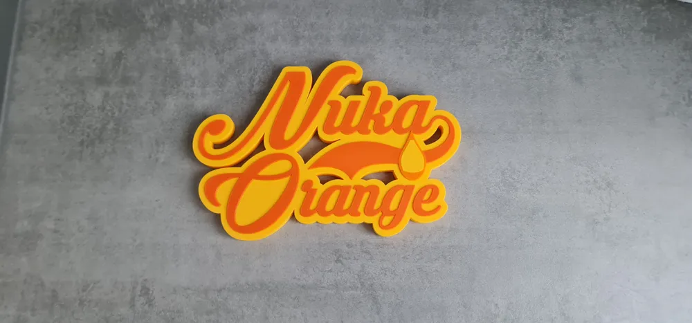 Nuka Cola Orange Fallout Logo / Sign - Free 3D Print Model - MakerWorld