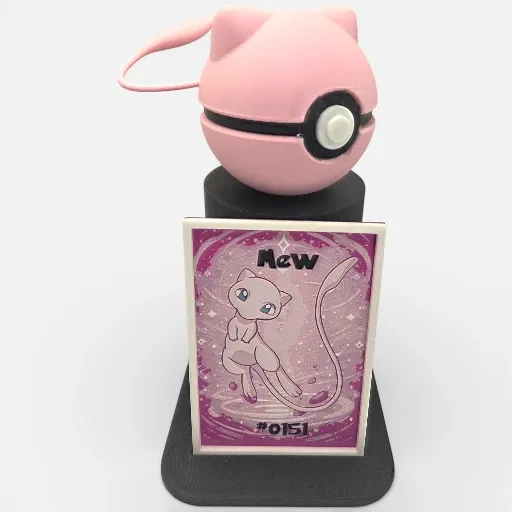 Mew Pokeball Display Card - Free 3D Print Model - MakerWorld