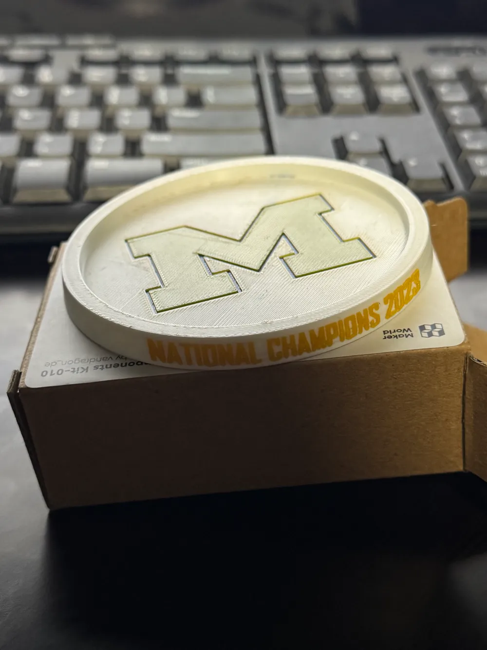 Michigan Wolverine national champs 2023 coasters by Androsuk - MakerWorld