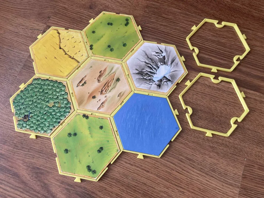 Catan tile lock grid by Beni R MakerWorld: Download Free 3D Models